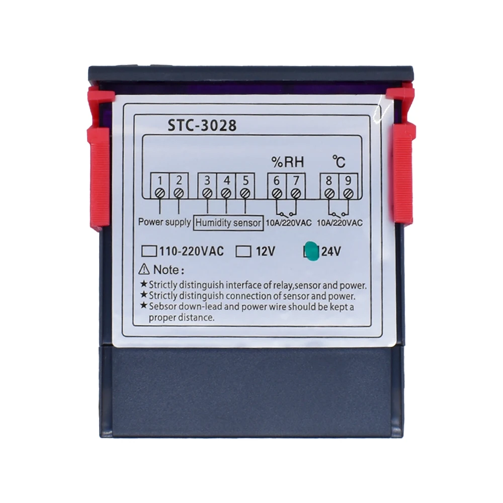 Generic 12v 24v 220v 10a Stc-3028 Digital Temperature Humidity Meter Thermostat Dual Display ...